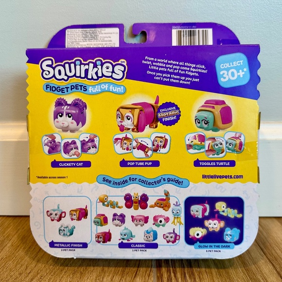 Little Live Pets | Toys | Little Live Pets Squirkies 3 Pack Metallic ...